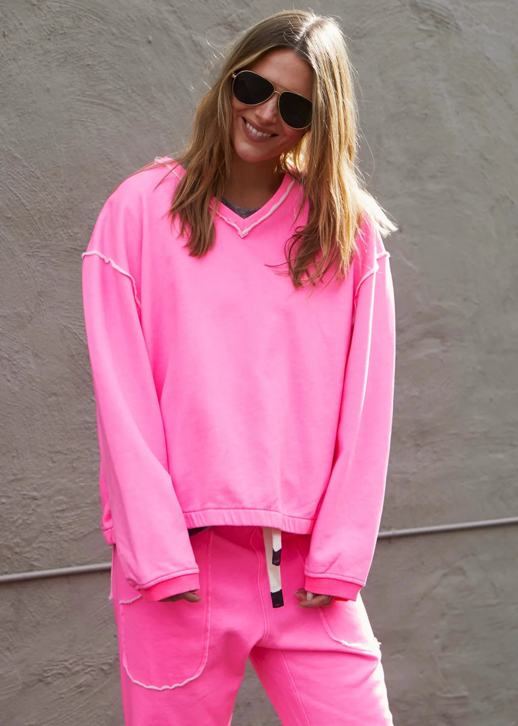 Capri Neon Pink Sweat – LITTLE HIAWATHA